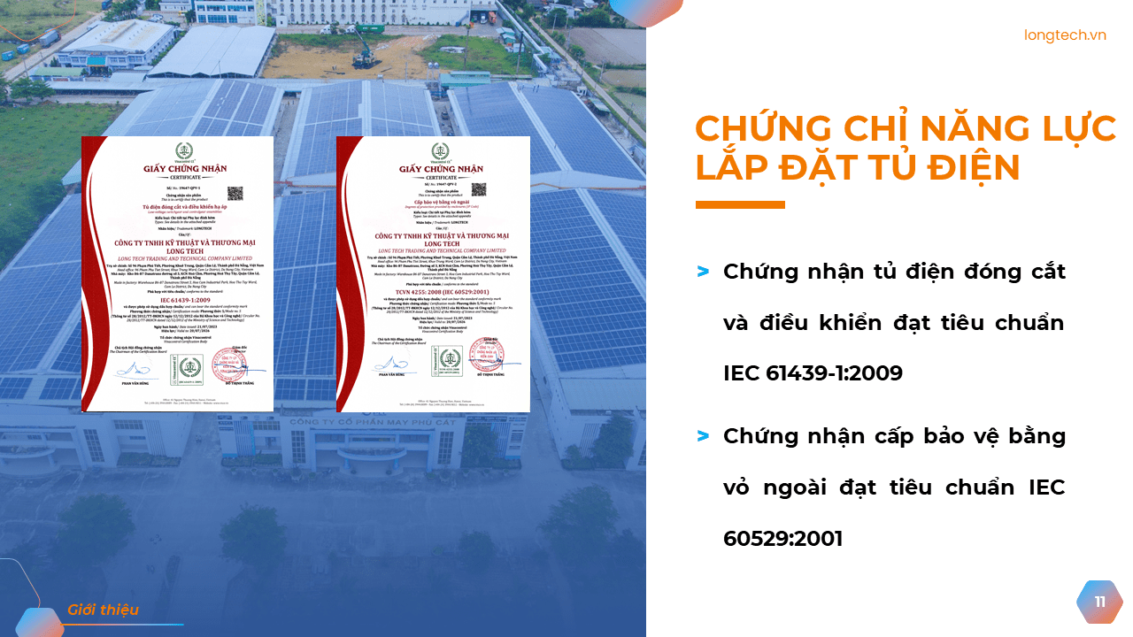 Chứng chỉ năng lực - Long Tech Energy